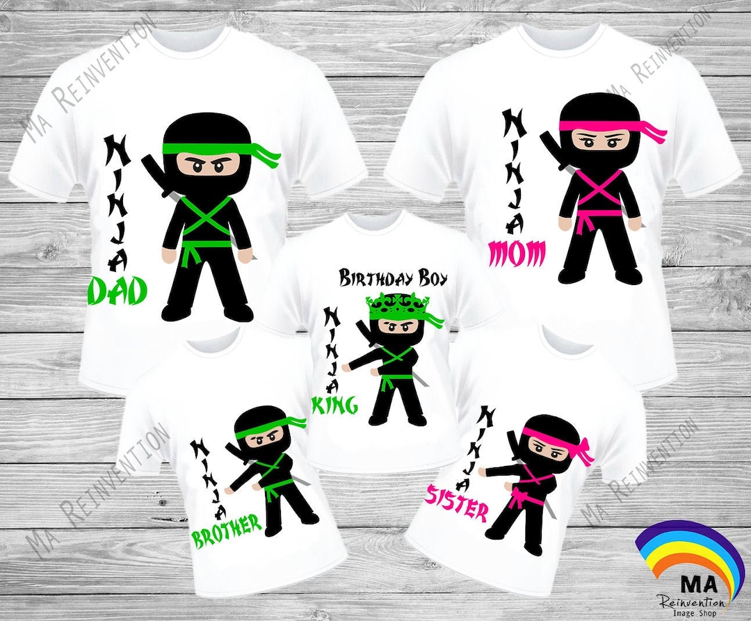 Pack of 5 Digital Image .svg, .studio3 and .png for Ninja King Birthday ...
