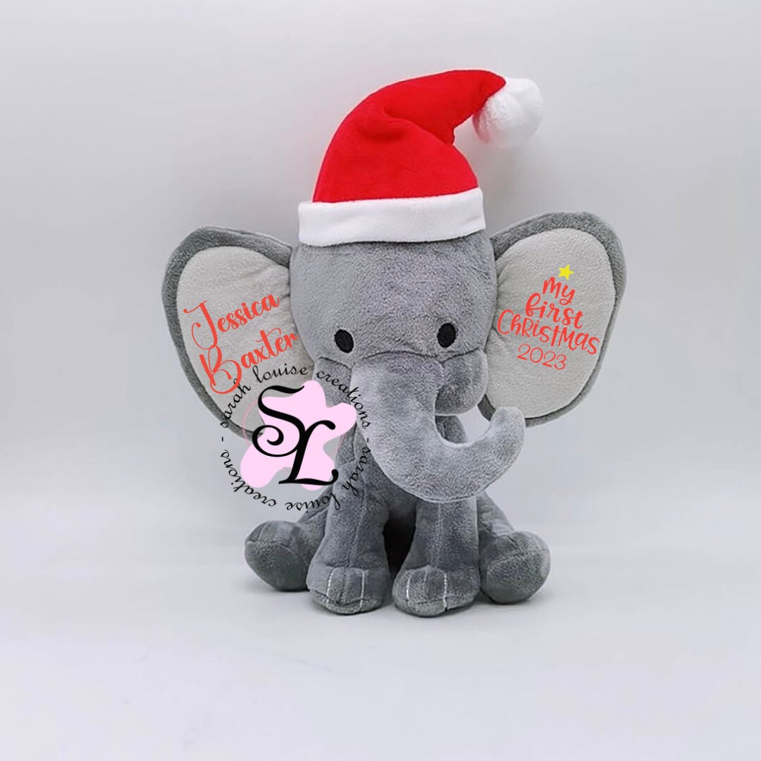 Christmas Elephant Babys First Christmas Xmas Personalised Gift - Etsy