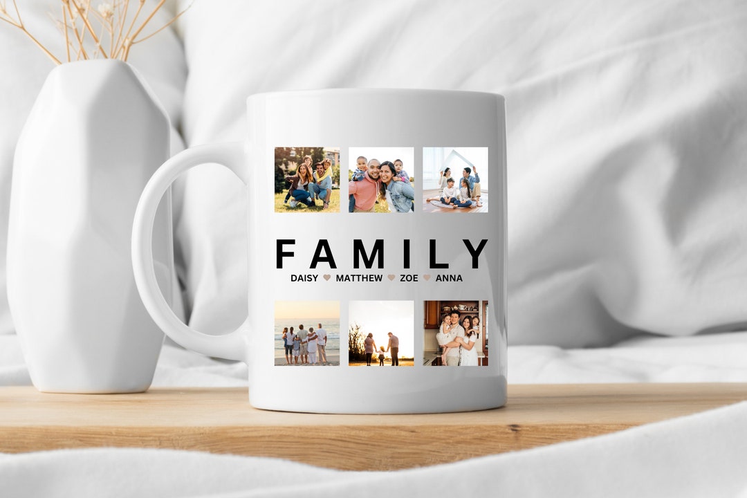 Family Personalised Mug Customised Photo Family Children - Etsy
