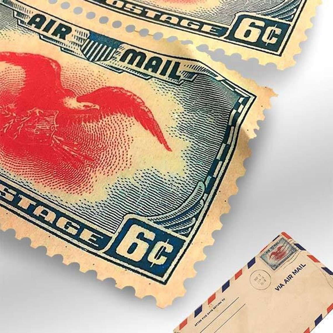 Air Mail Stamp - Etsy