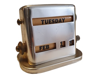 Silver Perpetual Desk Calendar - Etsy