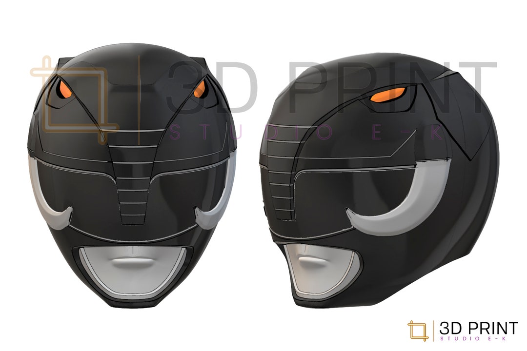 Black Power Ranger Helmet MMPR Stl Files Ready to Be 3d - Etsy