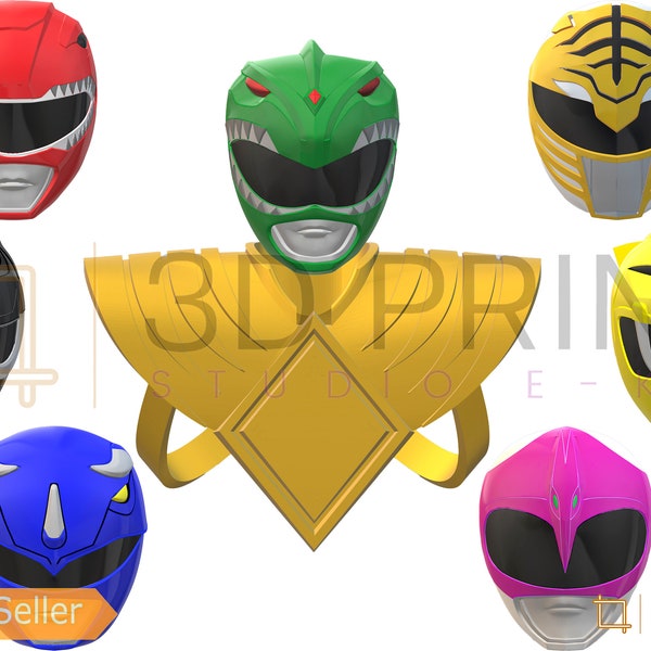 Mighty Morphin Power Rangers Helmet - Etsy