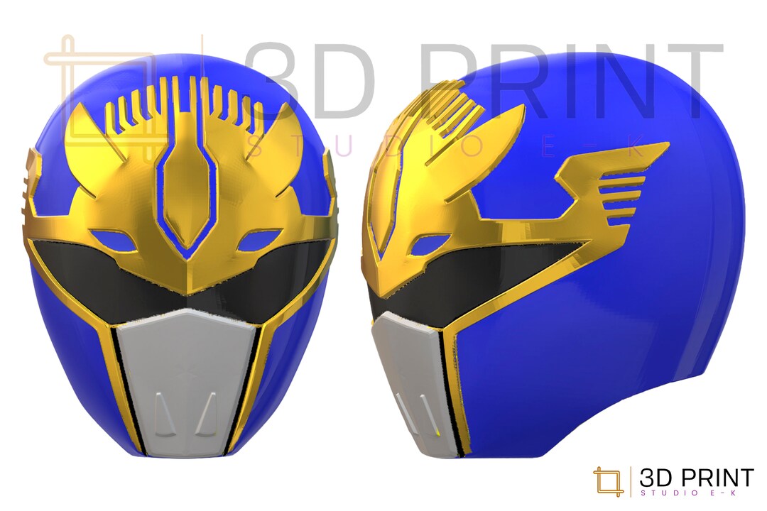 Gosei Sentai Dairanger Blue Ranger Helmet STL Files Ready - Etsy