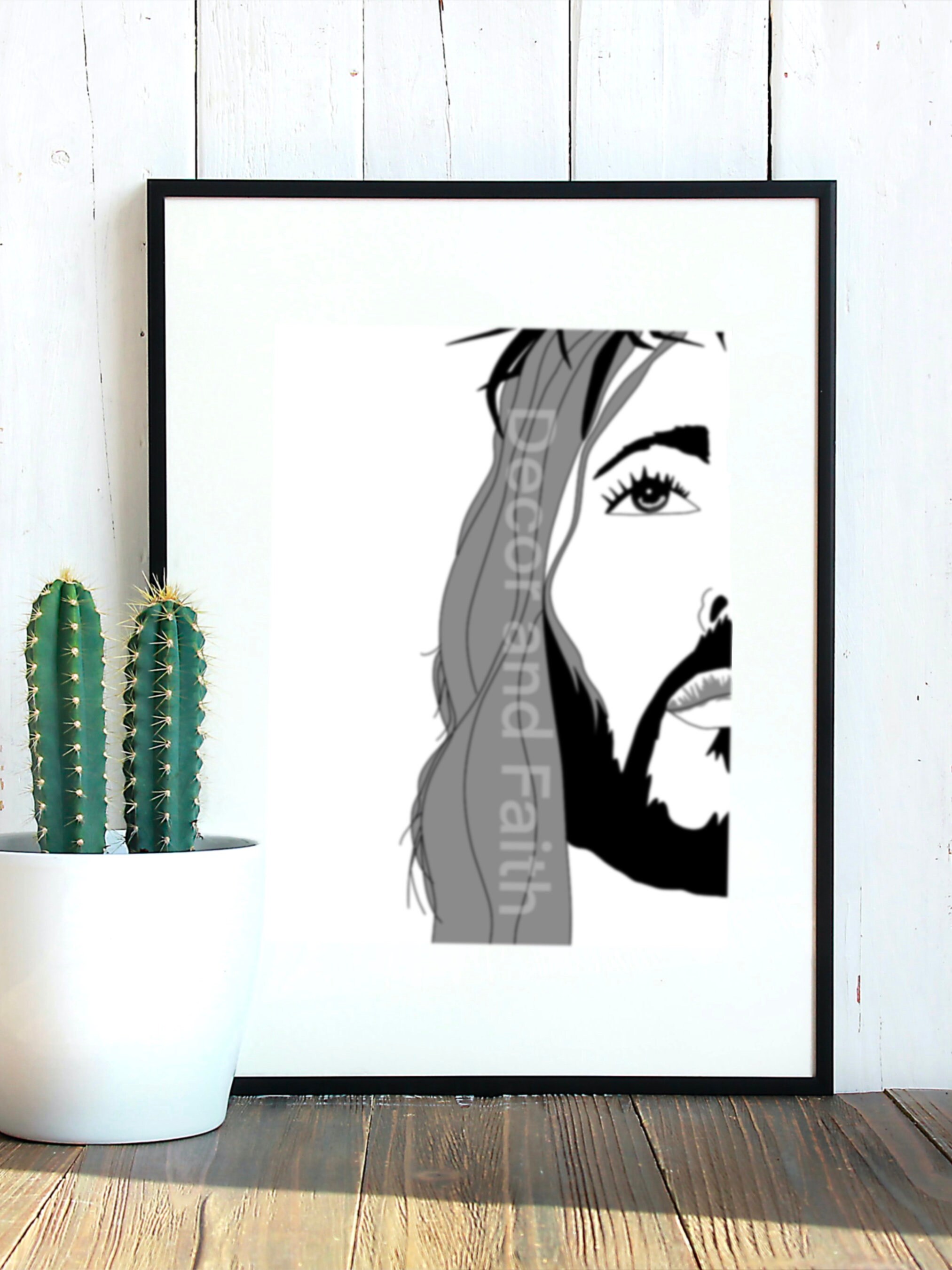 Minimalist Jesus Christ Line Art , Digital Download, Religious Print ...