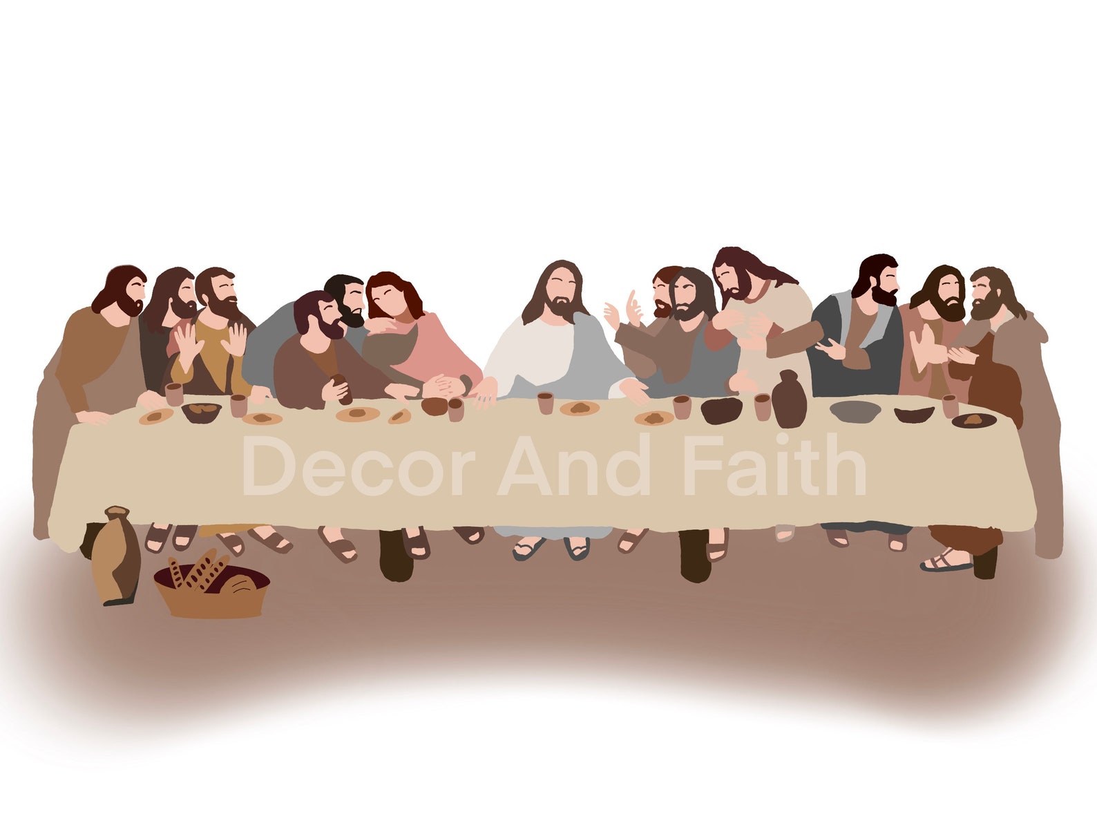 Christian Printable Wall Art Modern Last Supper Decor - Etsy