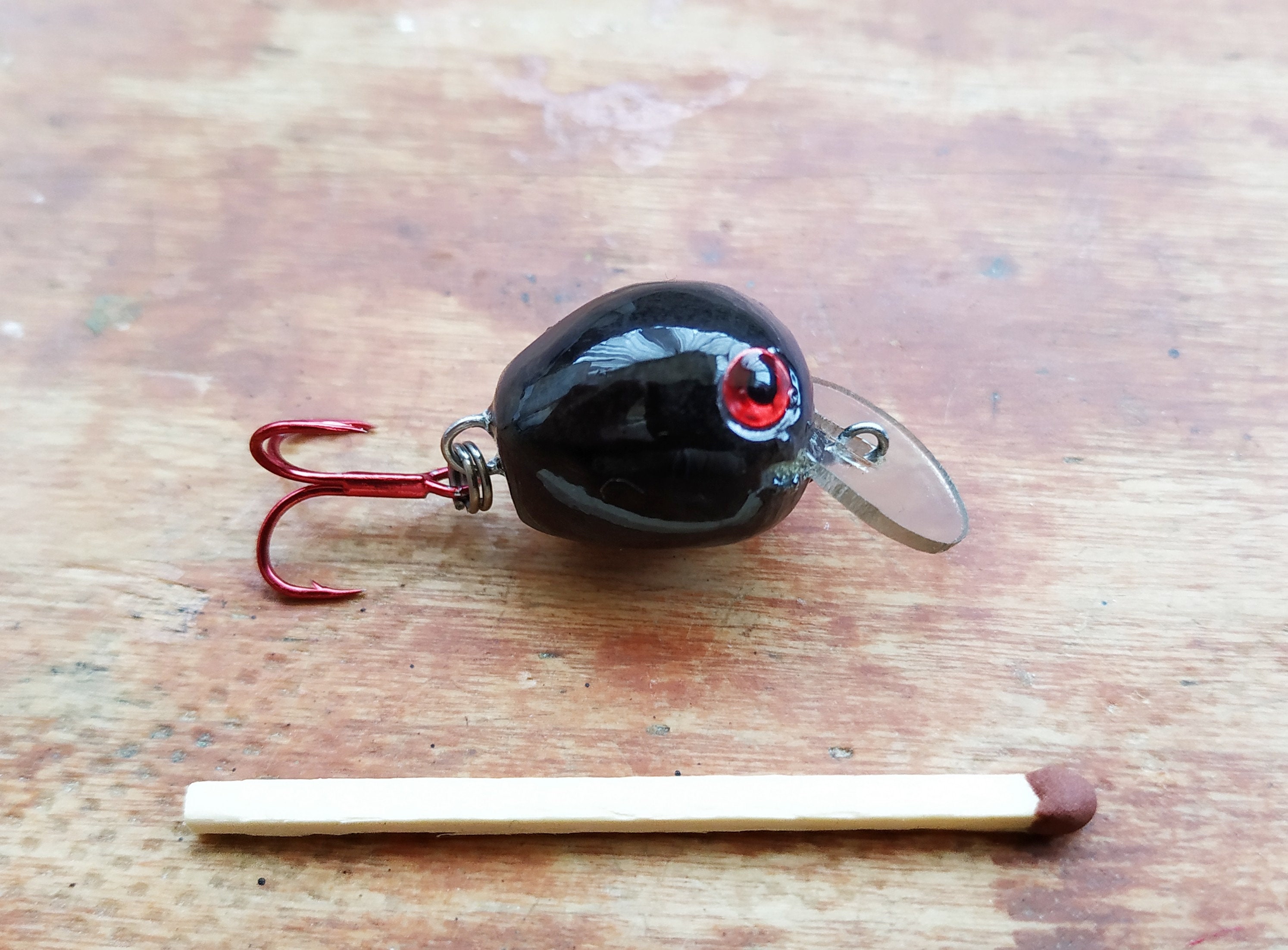1,5 CM 0.6 INCH Micro Handmade Wooden Crankbait Fishing Lure - Etsy