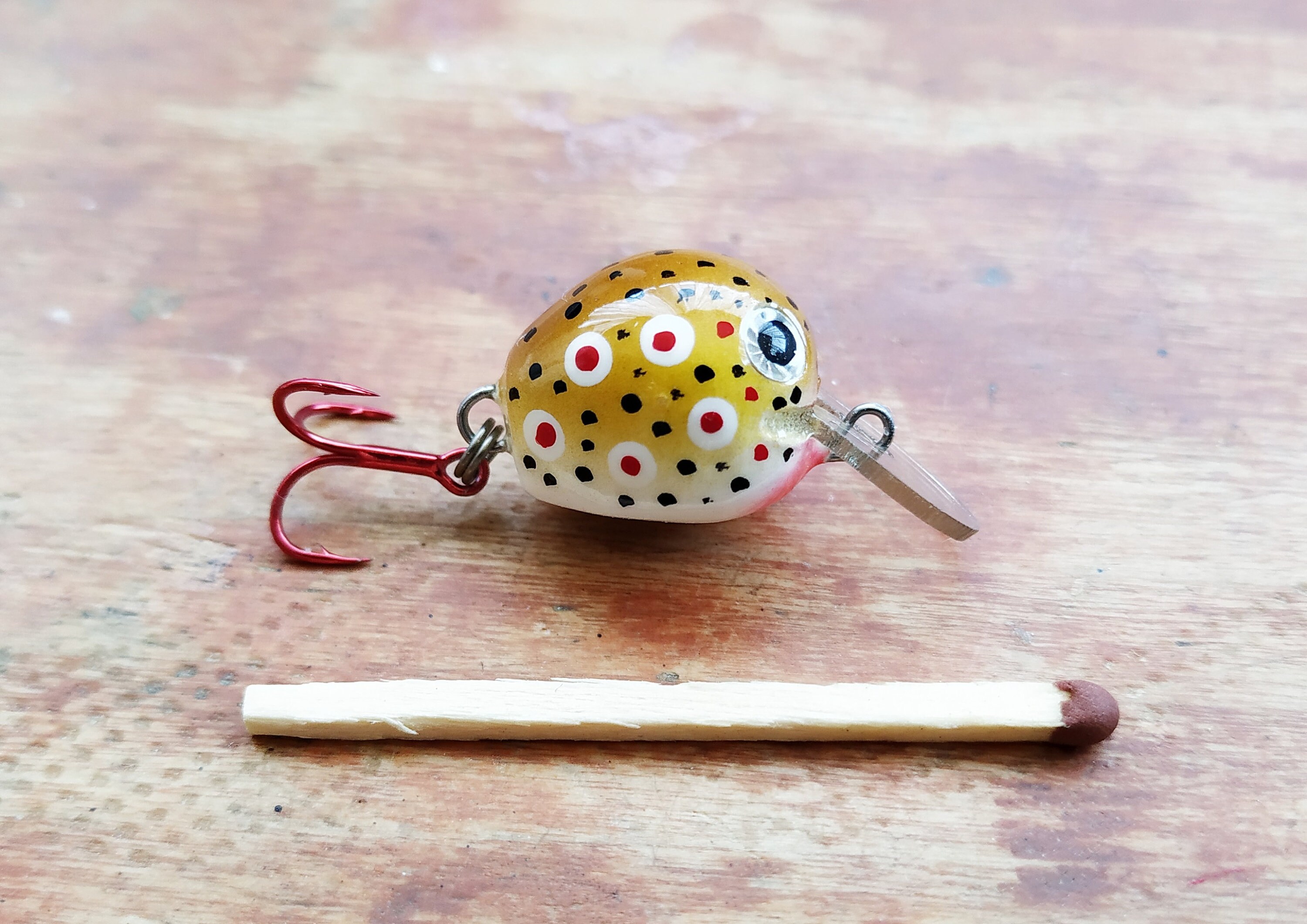 1,5 CM 0.6 INCH Micro Handmade Wooden Crankbait Fishing Lure - Etsy