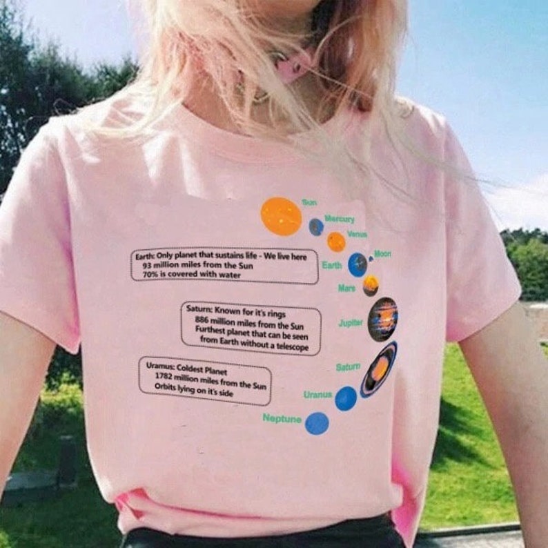 Solar System Shirt , Planets Tshirt , Cosmic Shirt , Aesthetic Clothing ...