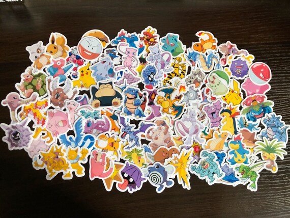 GIANT POKEMON Sticker Bundle Over 80 High Quality Waterproof - Etsy