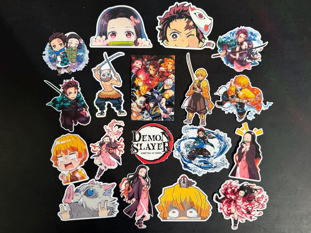 Demon Slayer Anime Sticker Pack – Waterproof Laptop Decals - Etsy