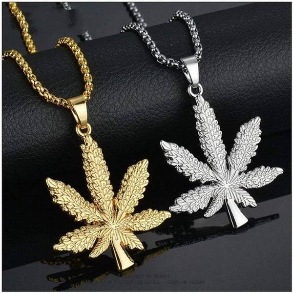 Pot Leaf Pendant - Etsy