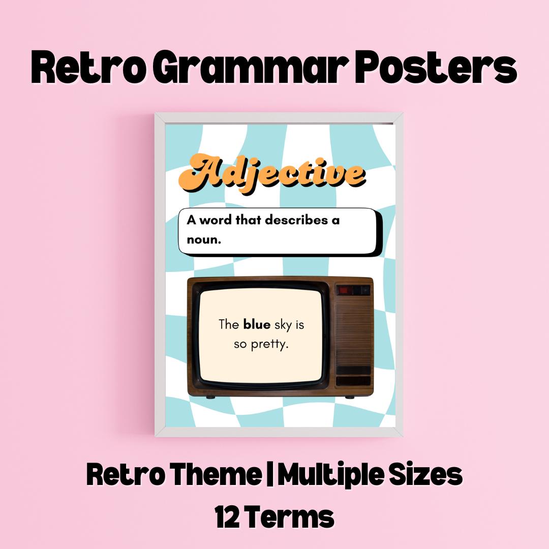 Retro Grammar Posters – Printable Classroom Decor (PDF & JPEG) - Etsy