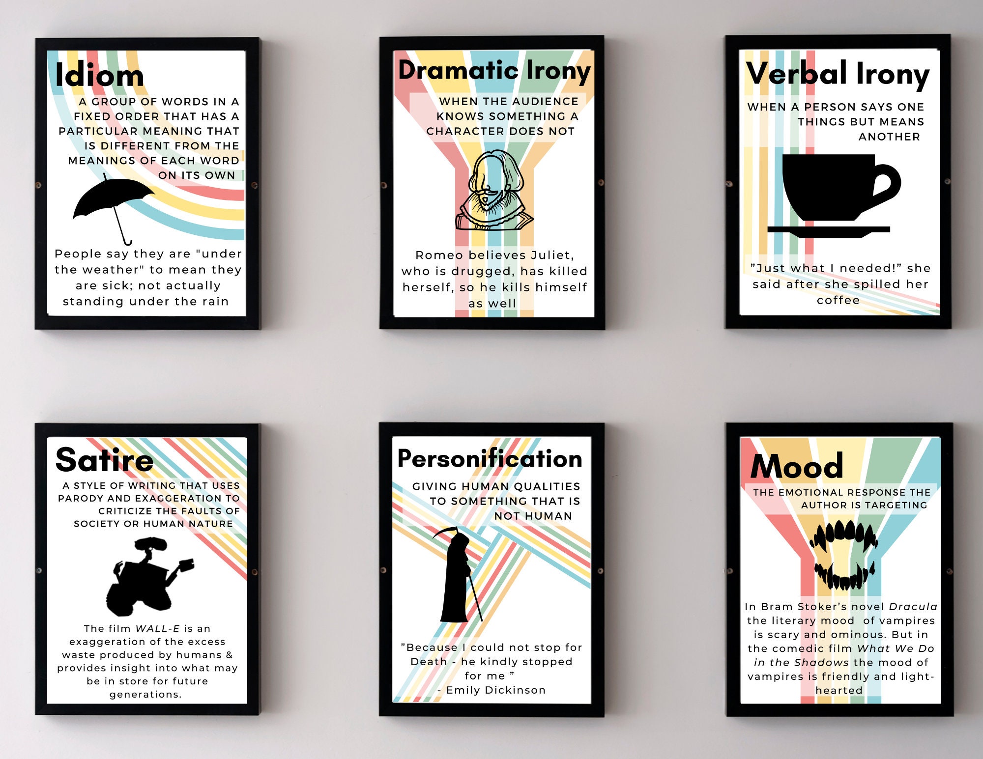 Literary Devices Classroom Posters - Etsy