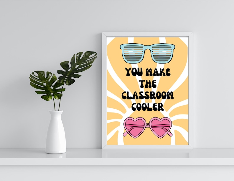 Groovy Retro Style Classroom Posters (digital Download, PDF & PNG - Etsy