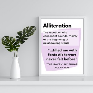 Literary Devices Classroom Posters: ELA Anchor Charts (digital Download ...