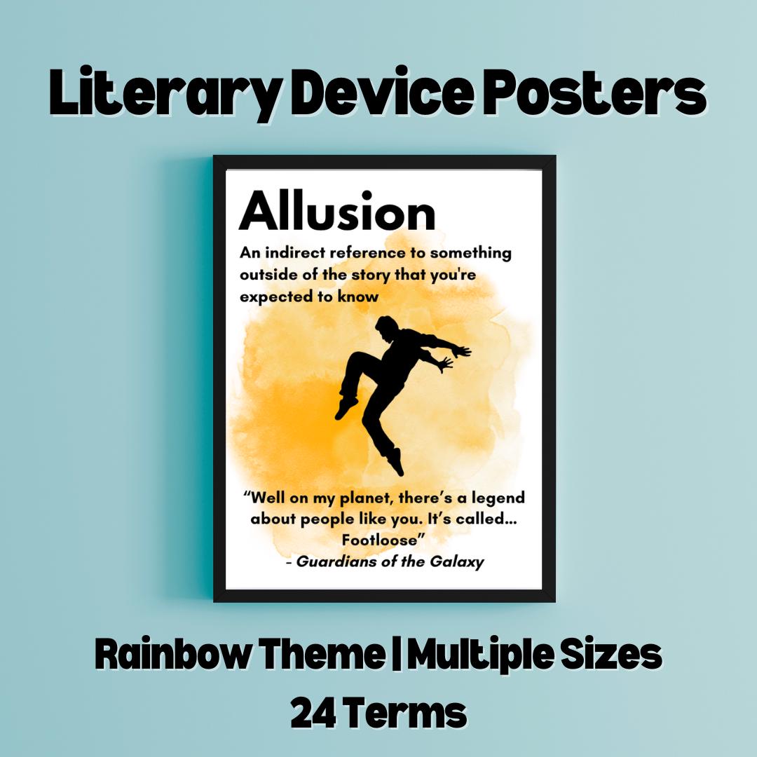 Literary Devices Classroom Posters: ELA Anchor Charts (digital Download ...