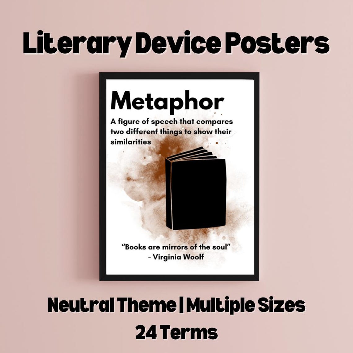 Literary Devices Classroom Posters: ELA Decor, Middle & High School ...