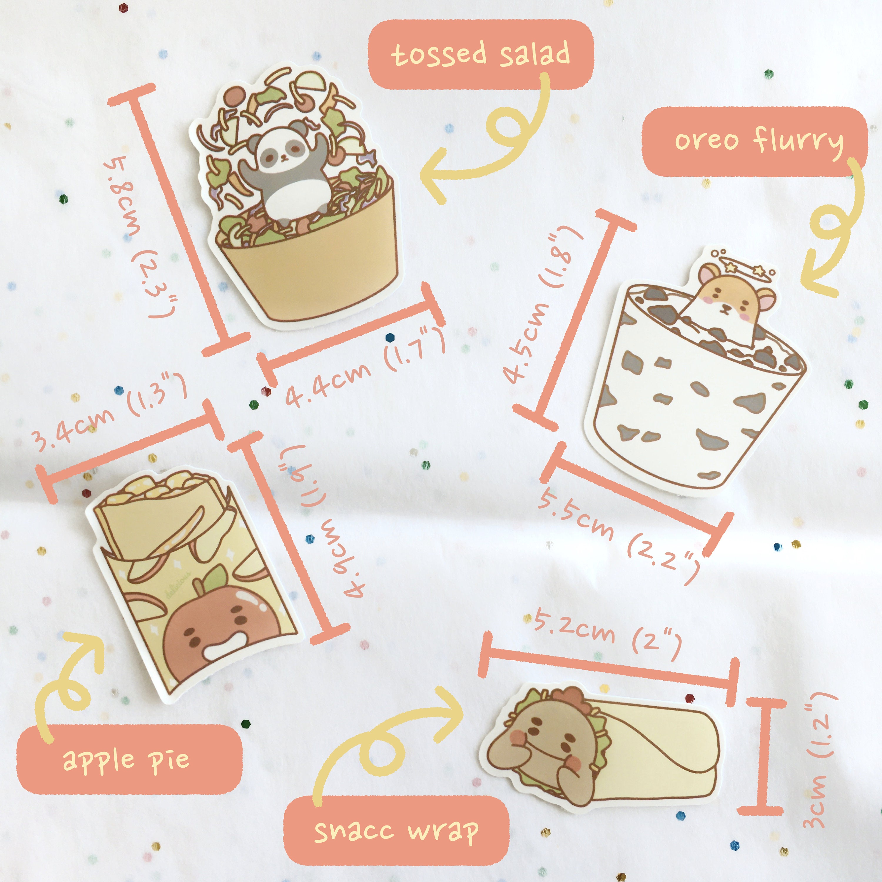 Cute Fast Food Cartoon Stickers Die Cut Glossy Vinyl - Etsy Canada