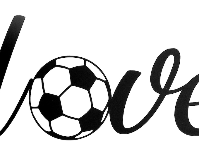 Soccer Ball Heart Vinyl Decal Sticker Sports Football - Etsy