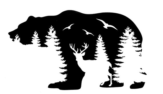 Bear Wildlife Vinyl Decal Sticker for - Etsy