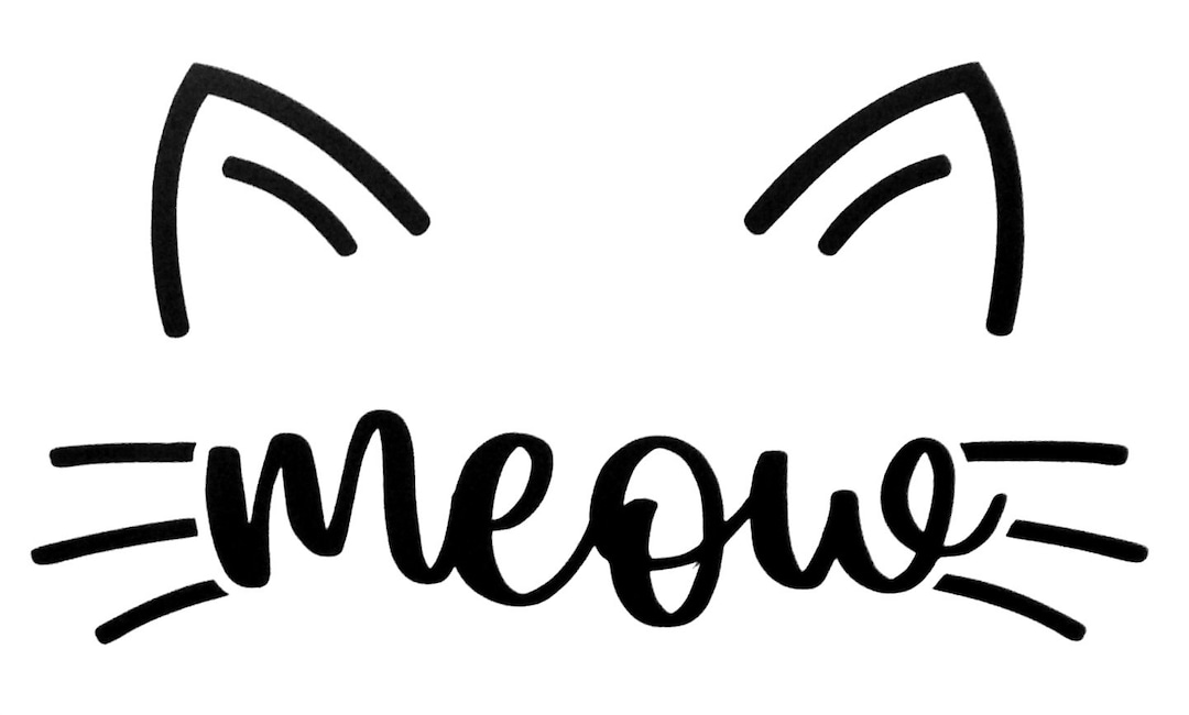 Meow Cat Face Vinyl Decal Sticker for Window,car,truck,laptop,etc. - Etsy