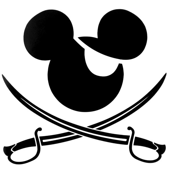 Mickey Mouse Pirate Sticker - Etsy