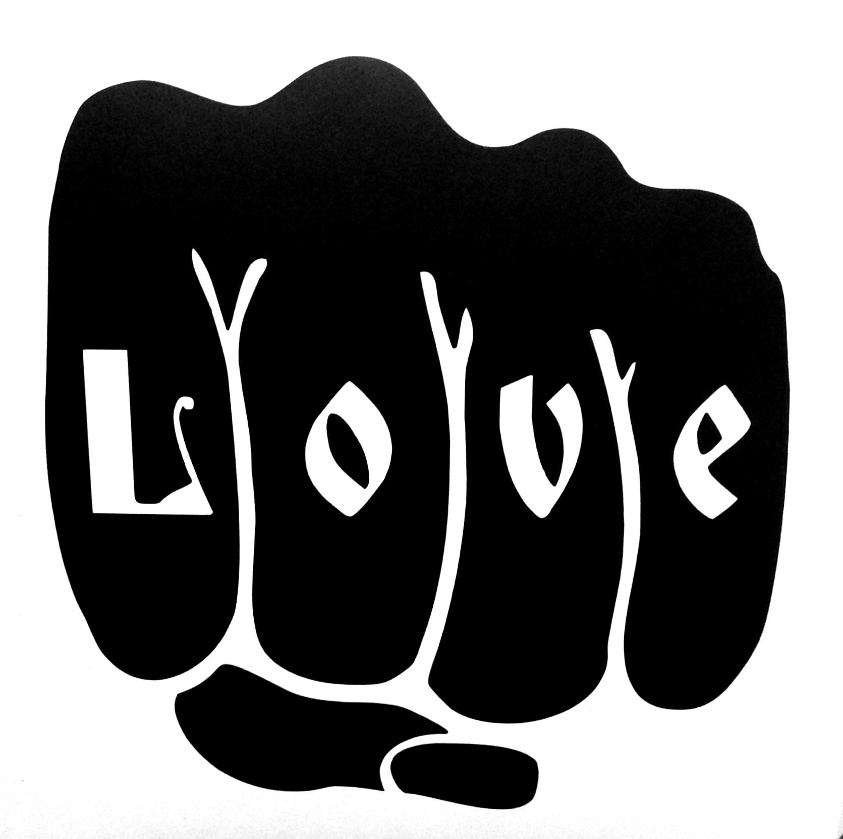 Love Fist Tattoo Vinyl Decal Sticker for Car,truck,window,laptop,etc ...