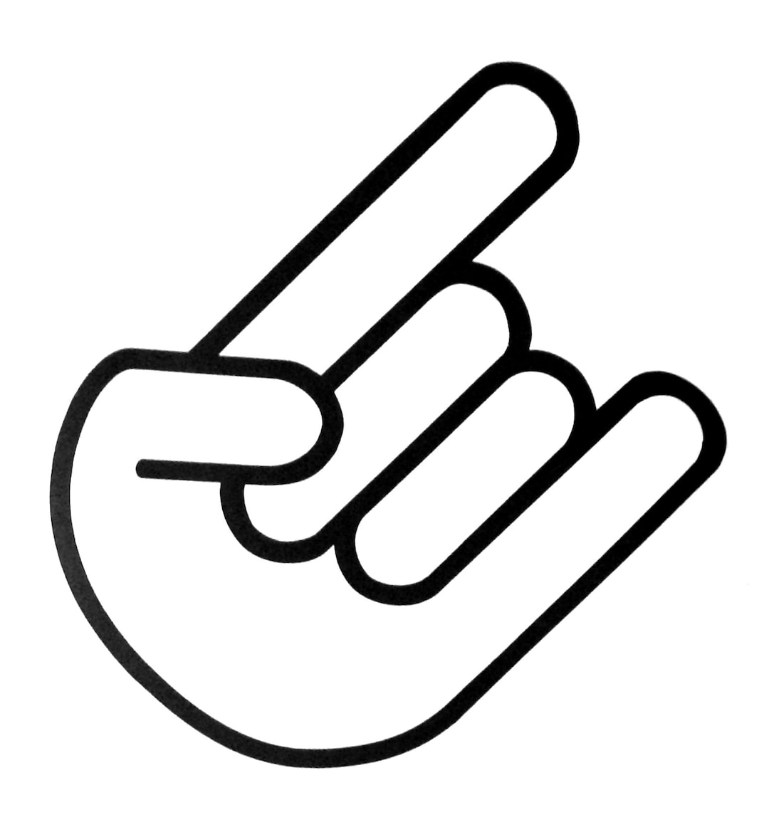 Rocker Hand Vinyl Decal Sticker for Window,car,truck,van,etc. - Etsy