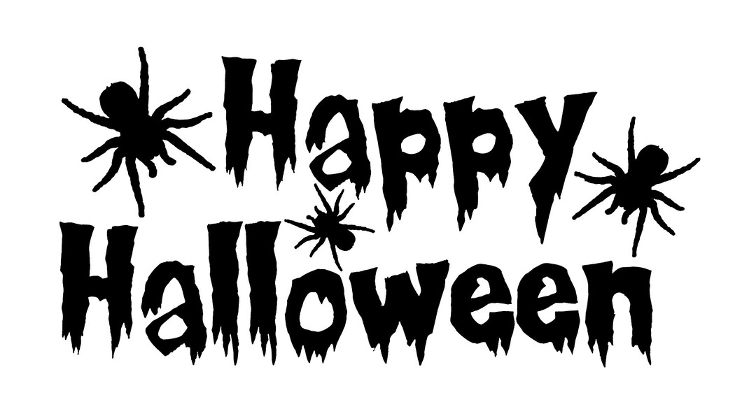 Happy Halloween & Spiders Vinyl Decal Sticker for Window,car,truck,van ...