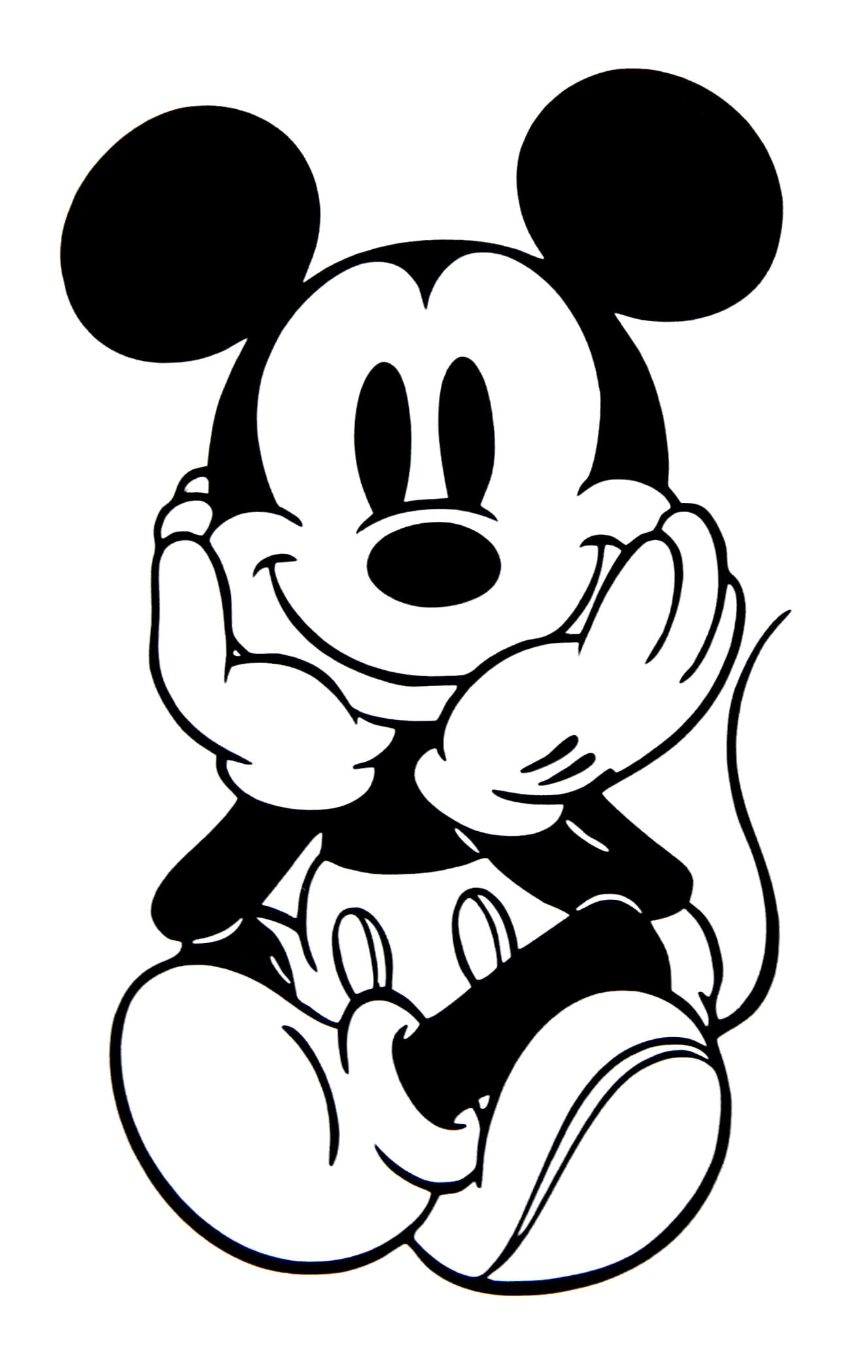 Sitting Mickey Mouse Disney Inspired Vinyl Decal Sticker for Window,car ...