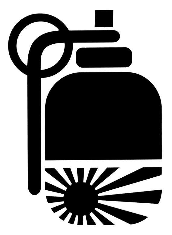 Rissing Sun Grenade Vinyl Decal Sticker for | Etsy