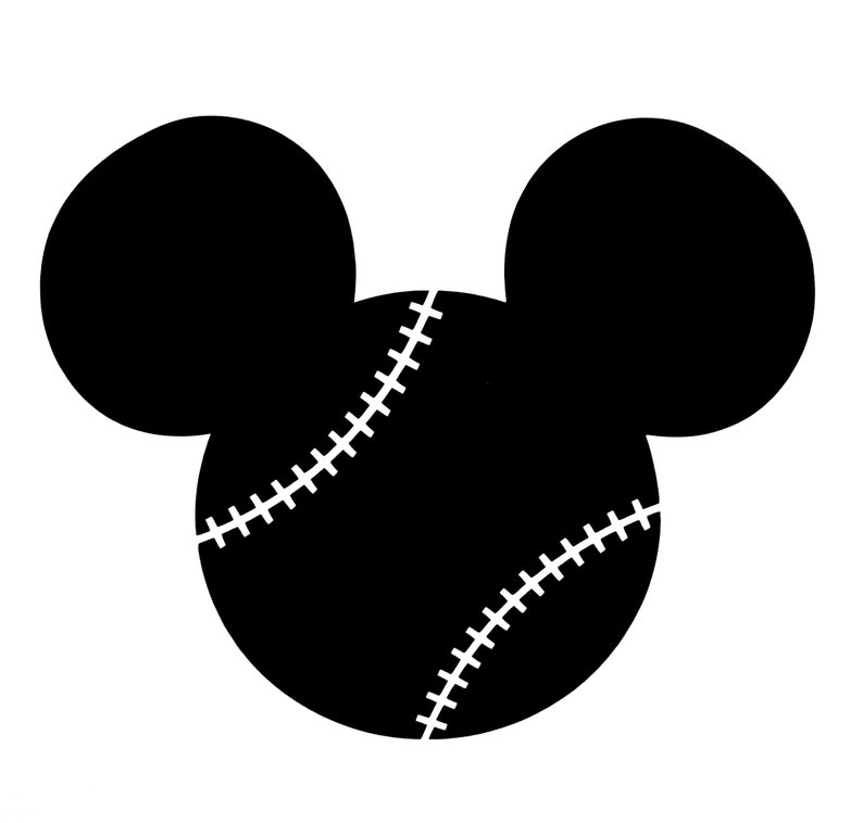 Baseball Mickey Mouse Head Disney Inspired Vinyl Decal Sticker - Etsy