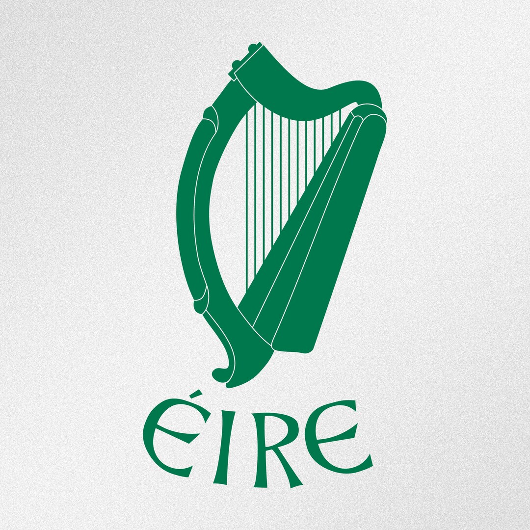 Ireland Harp Vinyl Decal, Irish Symbol Sticker - Etsy