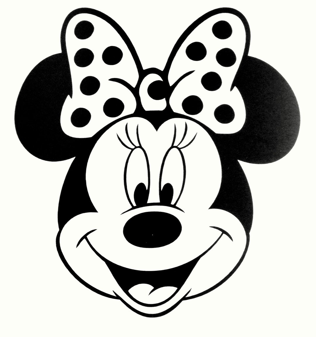 Minnie Mouse Face Disney Inspired Car Body Window Bumper Vinyl Decal ...