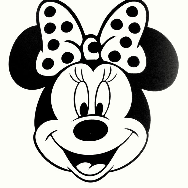 Minnie Mouse Face - Etsy