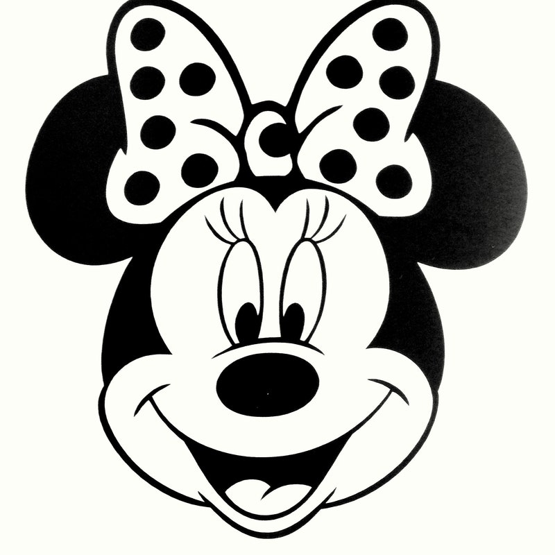 Minnie Mouse Face - Etsy