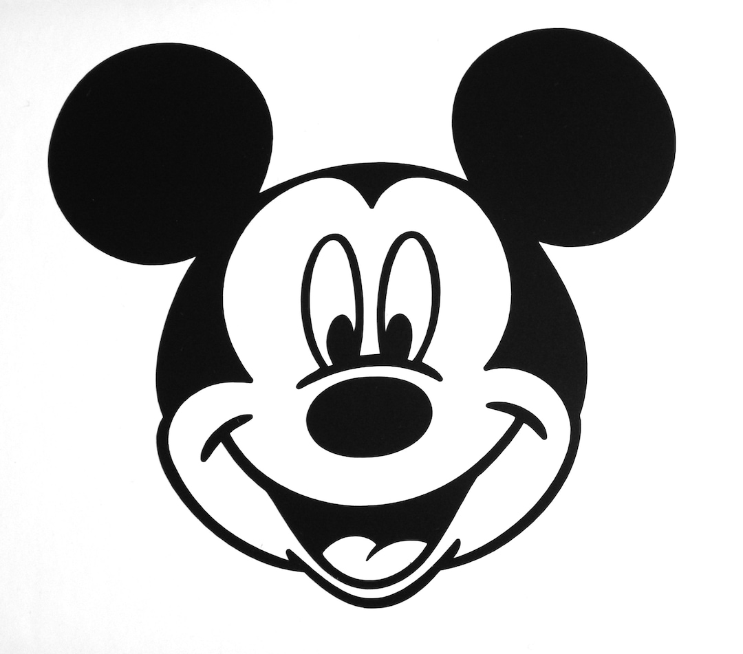 Mickey Mouse Face Disney Inspired Car Body Window Bumper Vinyl Decal ...