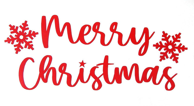 Merry Christmas Vinyl Decal Sticker for Window,car,van,truck,etc. - Etsy