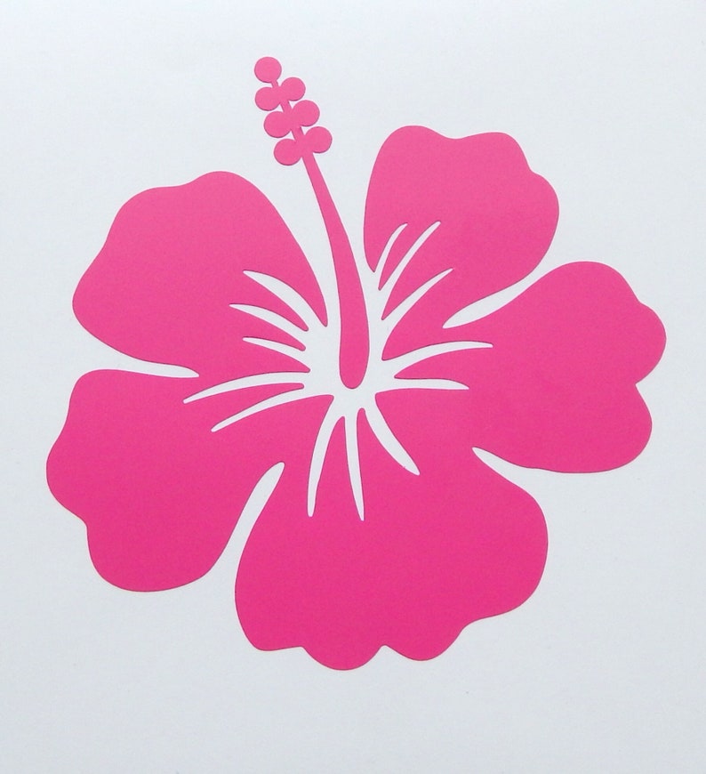 Hibiscus Flower Vinyl Decal Sticker For Window Car Van Camper Laptop