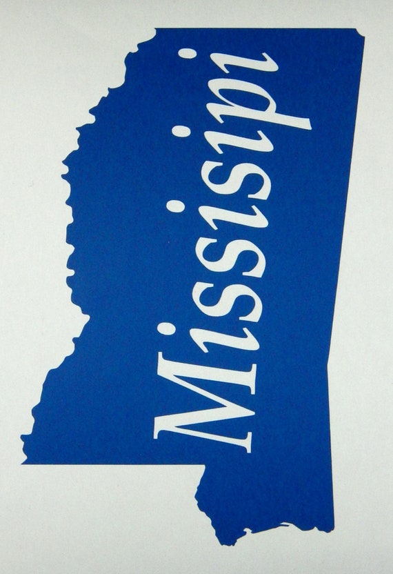 Missisipi Map Flag Vinyl Decal Sticker for - Etsy