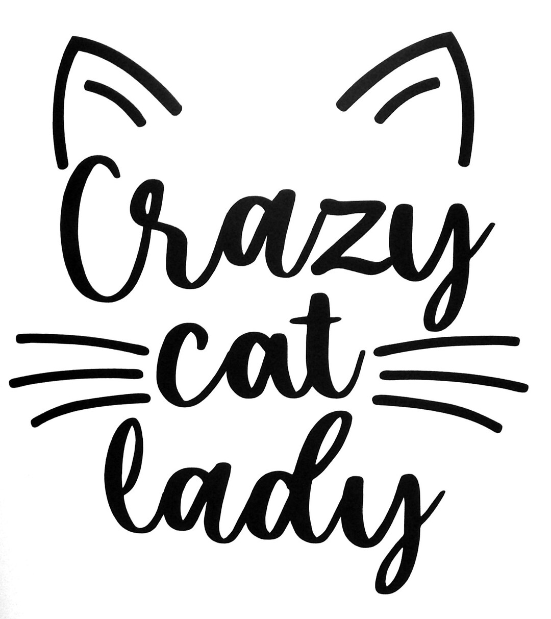 Crazy Cat Lady Vinyl Decal Sticker for Window,car,truck,caravan,laptop ...