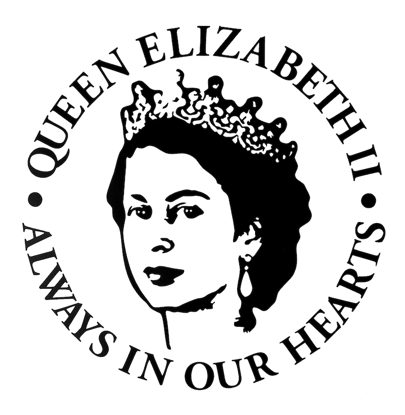 Queen Elizabeth II Portrait Vinyl Decal Sticker - Etsy