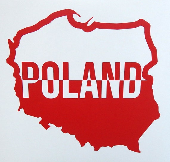 Poland Map Flag Vinyl Decal Sticker for Cartruckwindowetc. | Etsy