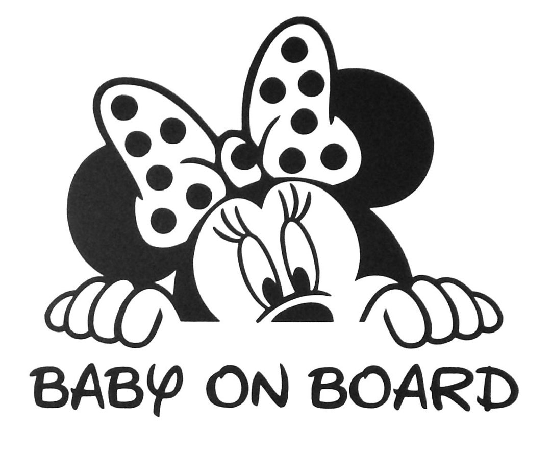 Minnie Mouse Baby on Board Vinyl Car Decal - Etsy