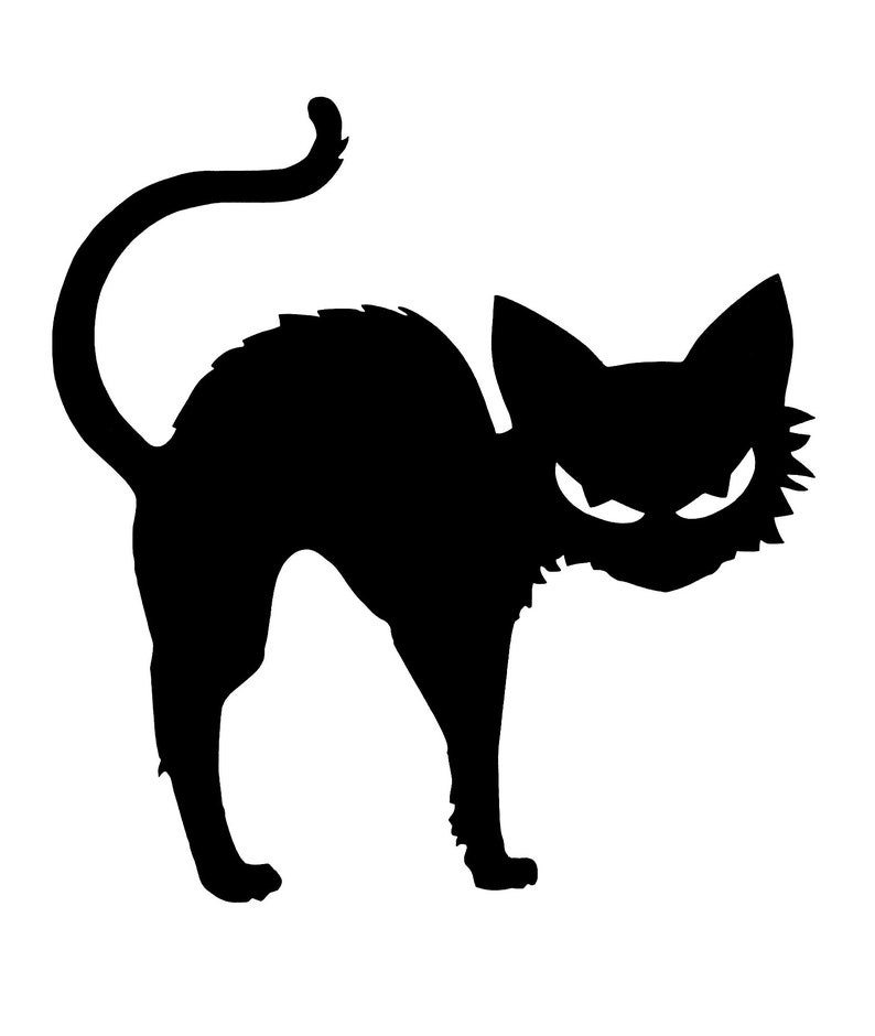 Angry Cat,halloween Vinyl Decal Sticker for Window,car,van,truck,etc ...