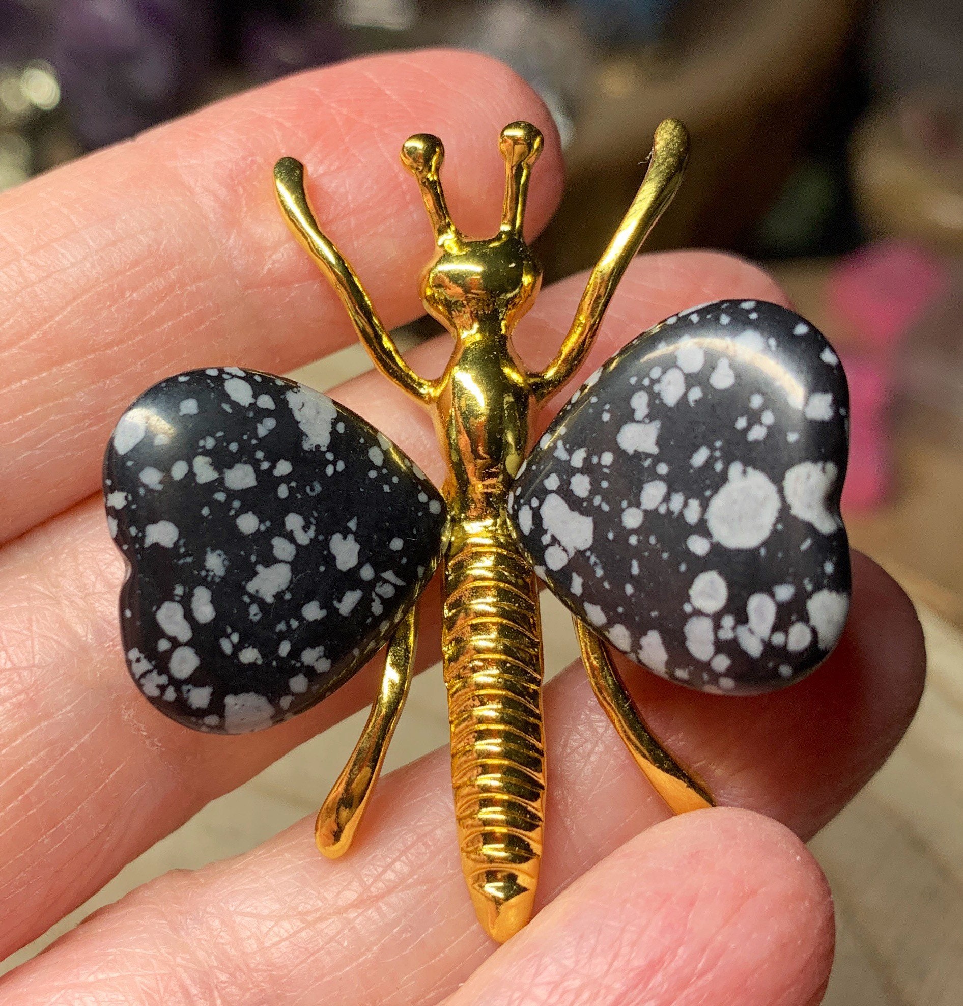 Gemstone Heart Butterfly - Etsy