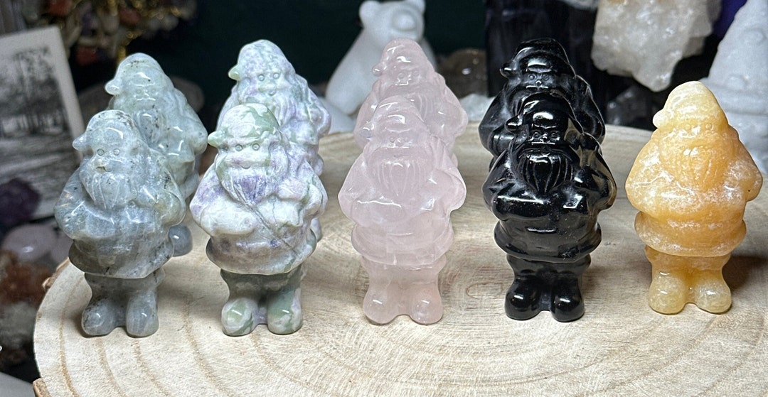 Gemstone Santa Claus Carving. 2.4” - Etsy