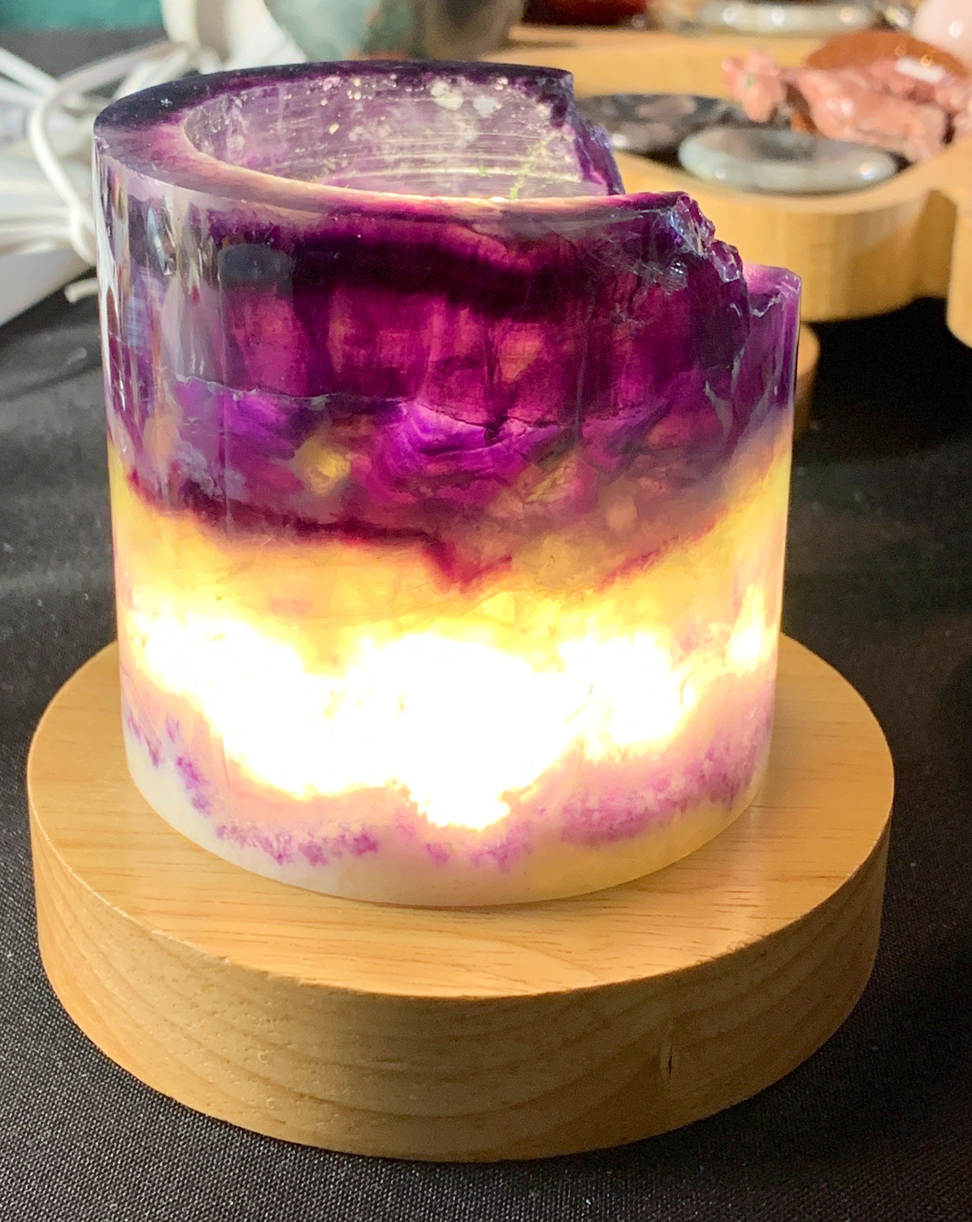 Large White Wood Light Stand - Etsy