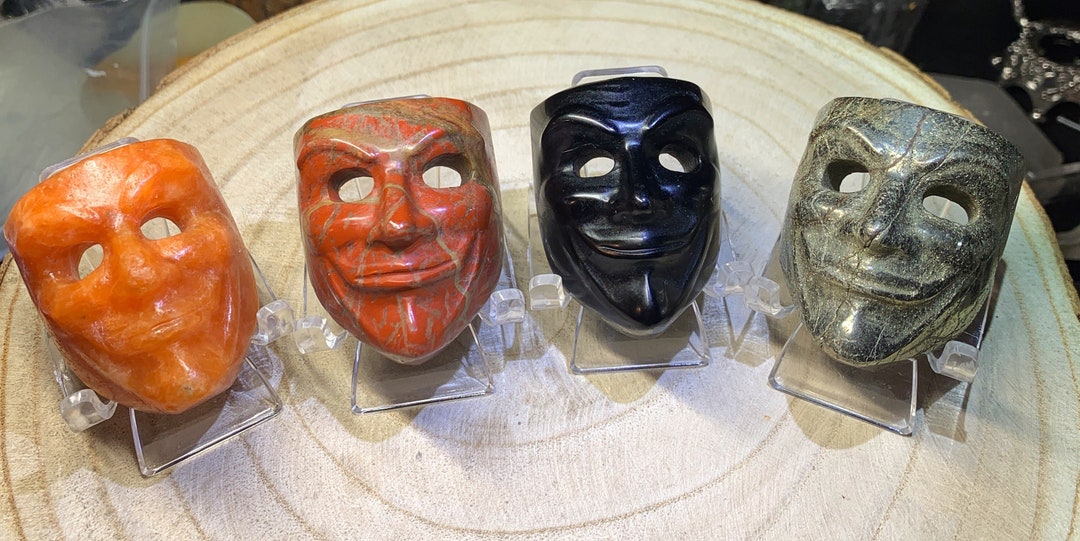 Gemstone Mask Carving. 2.0” - Etsy